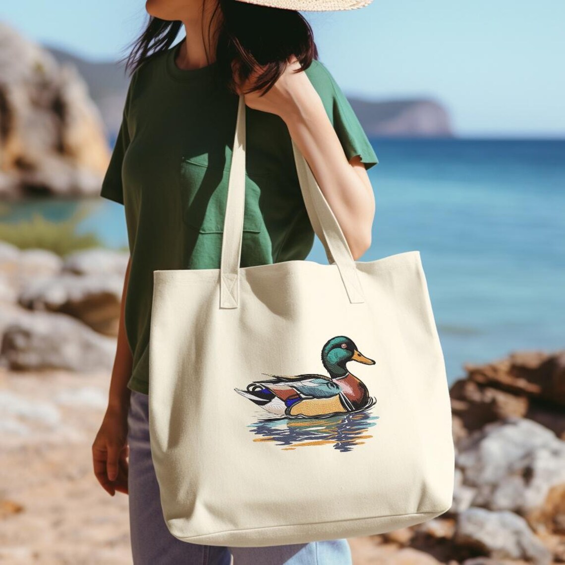 Mallard Duck Embroidery Design, Realistic Waterfowl Machine Embroidery ...
