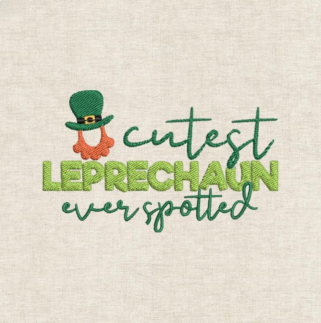 Leprechaun Quote Embroidery Design, St Patricks Day Phrase, Cute Hat ...