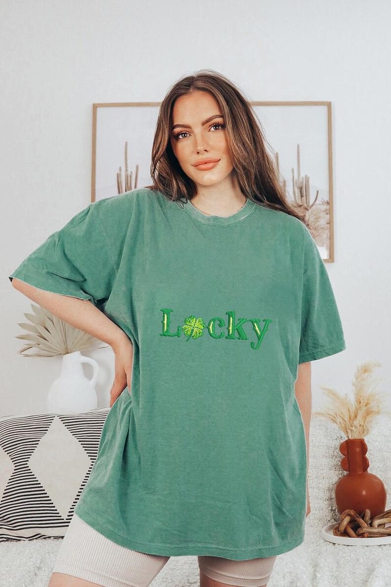 Lucky Clover Embroidery Design, Shamrock Word Art, St Patrick's Day ...