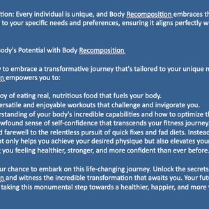 Body Recomposition: How I Did It and How You Can Too - Etsy