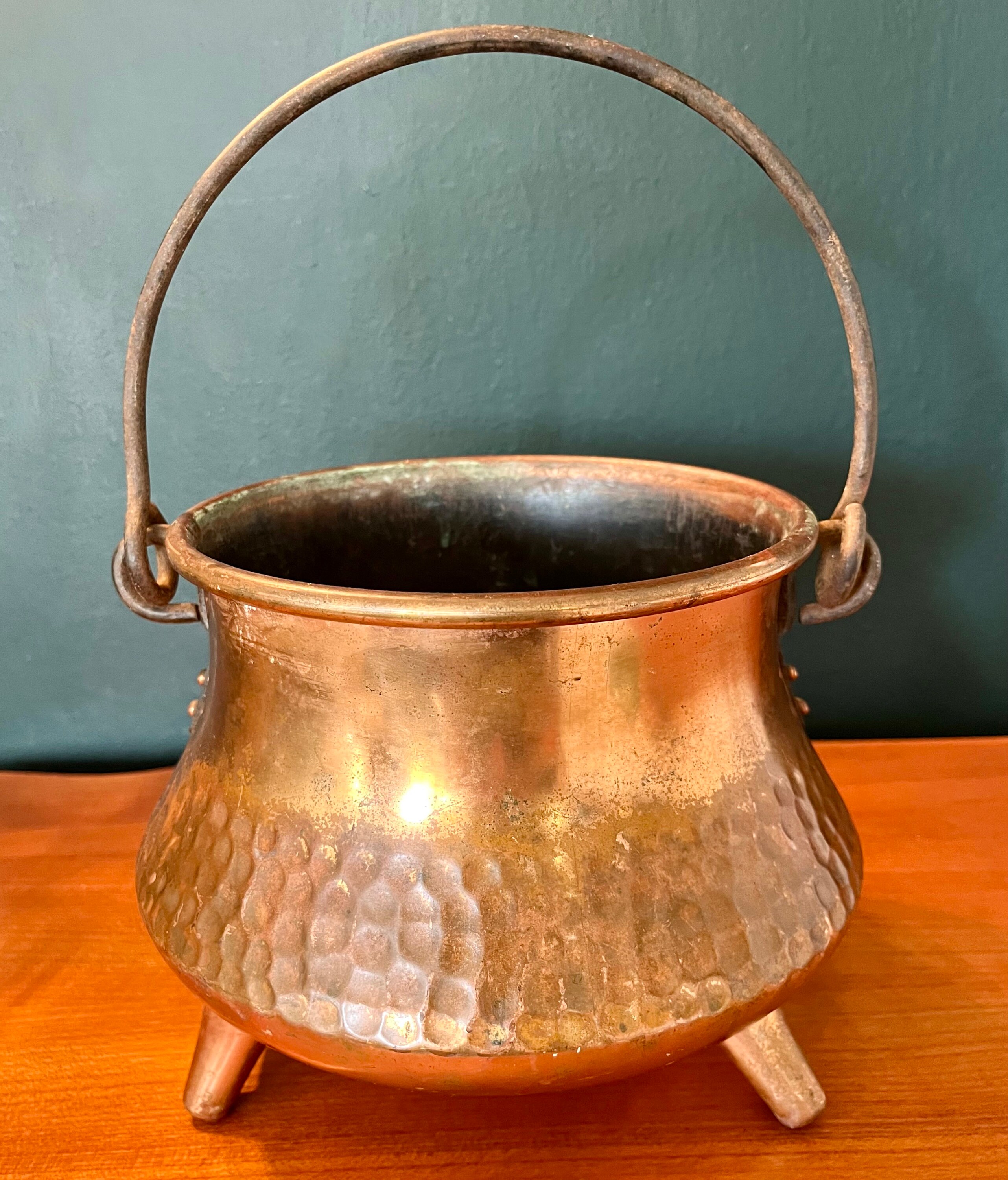 19th Century French Large CAULDRON in HAMMERED COPPER - Etsy