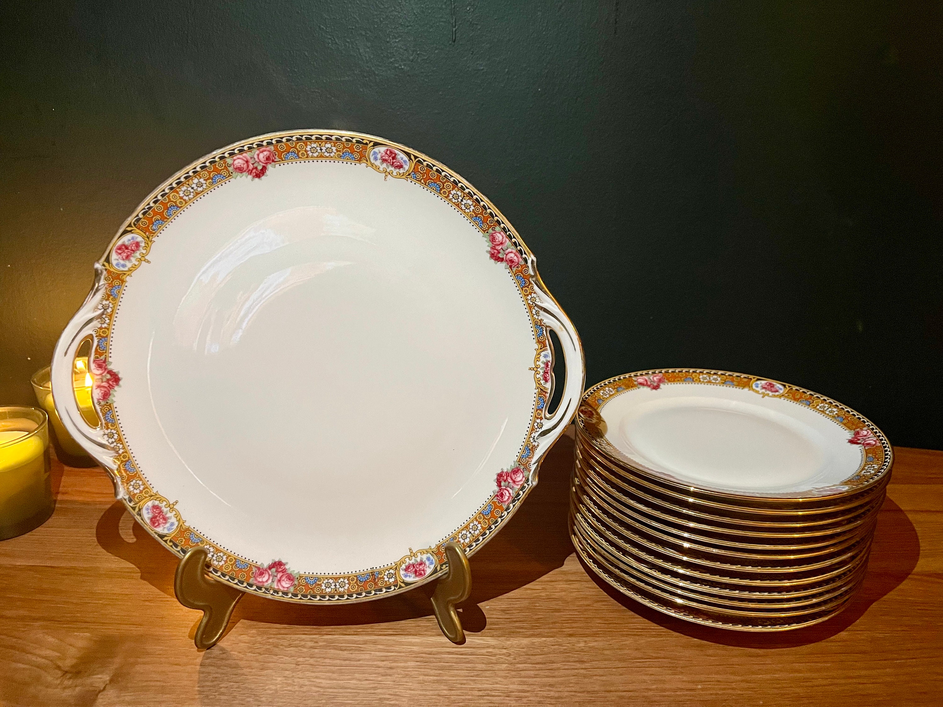 Vintage Porcelain DESSERT Service From LIMOGES FRANC From the F ...
