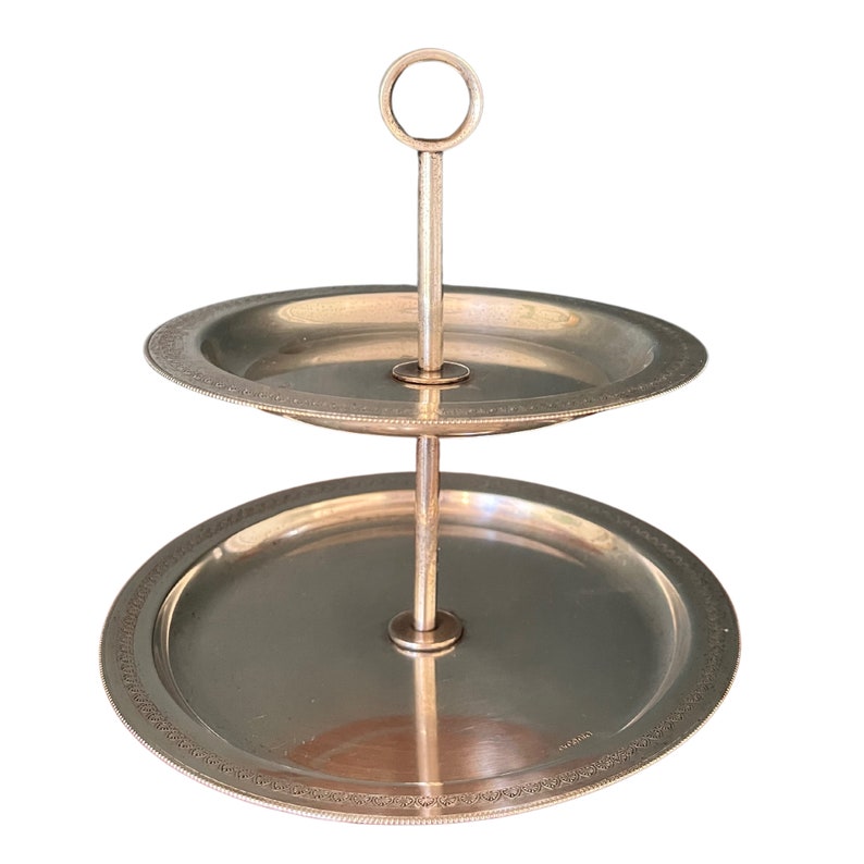 Art Deco Silver Plated French 2-tier SERVING STAND Vintage, Circa 1920 ...
