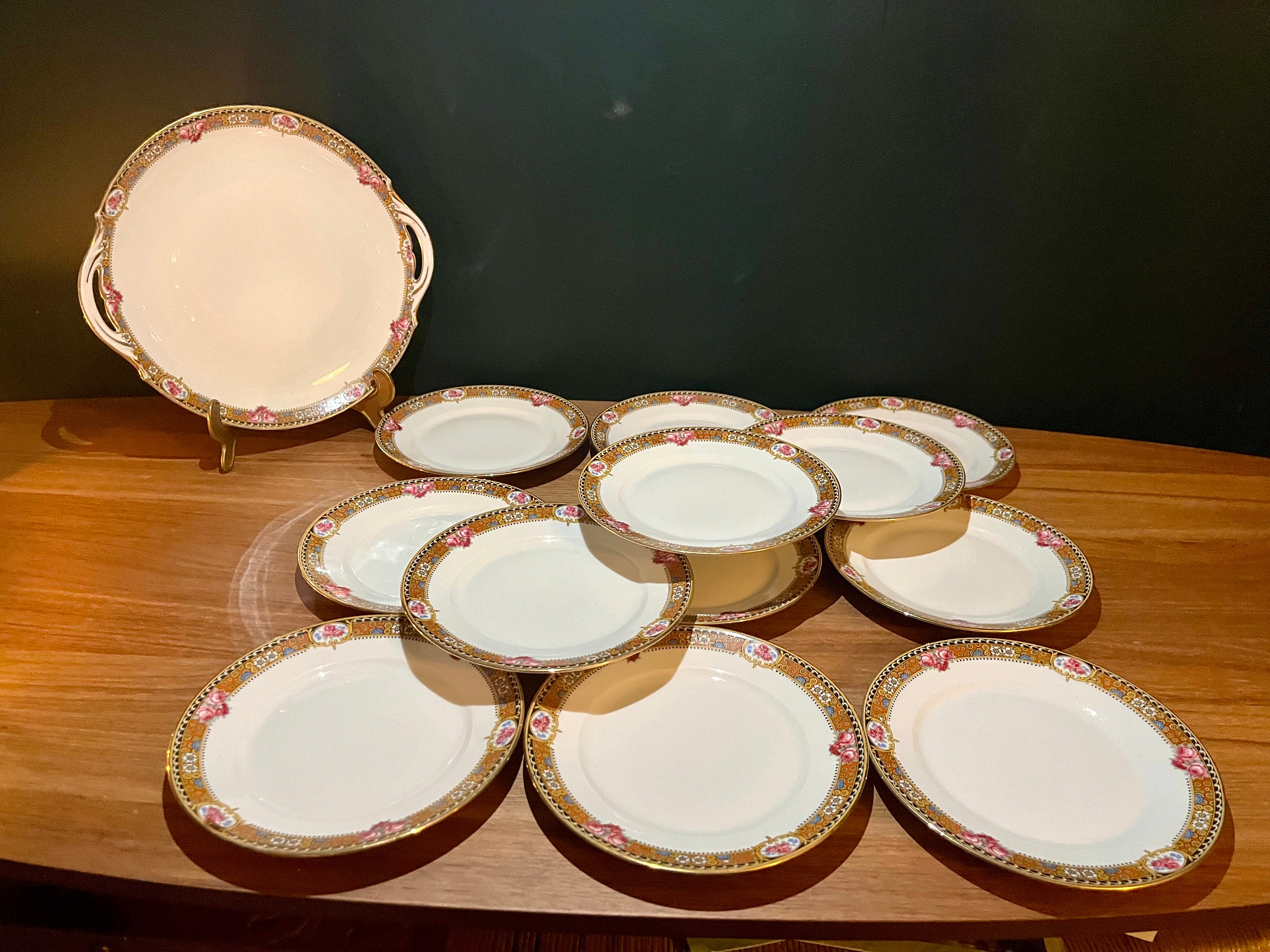 Vintage Porcelain DESSERT Service From LIMOGES FRANC From the F ...