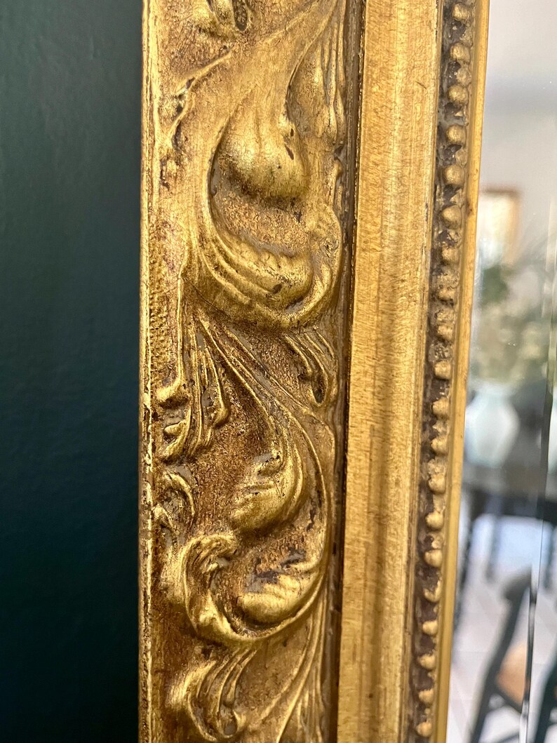 Large French ROCOCO STYLE Giltwood MIRROR, Bevelled Edge and Gesso ...