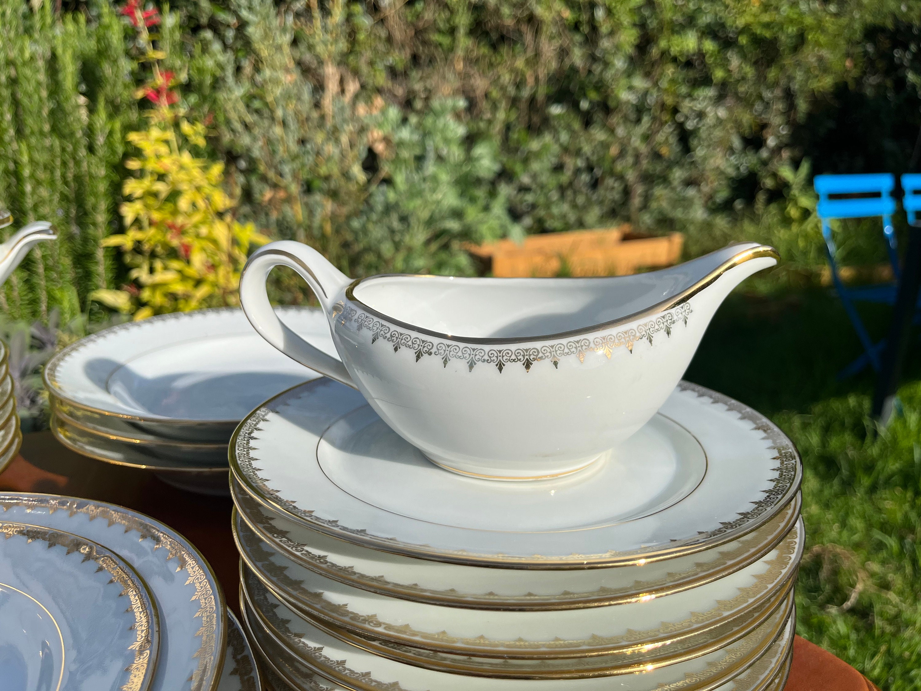 Large Antique French LIMOGES DINNER SET in Porcelain From France, by P ...