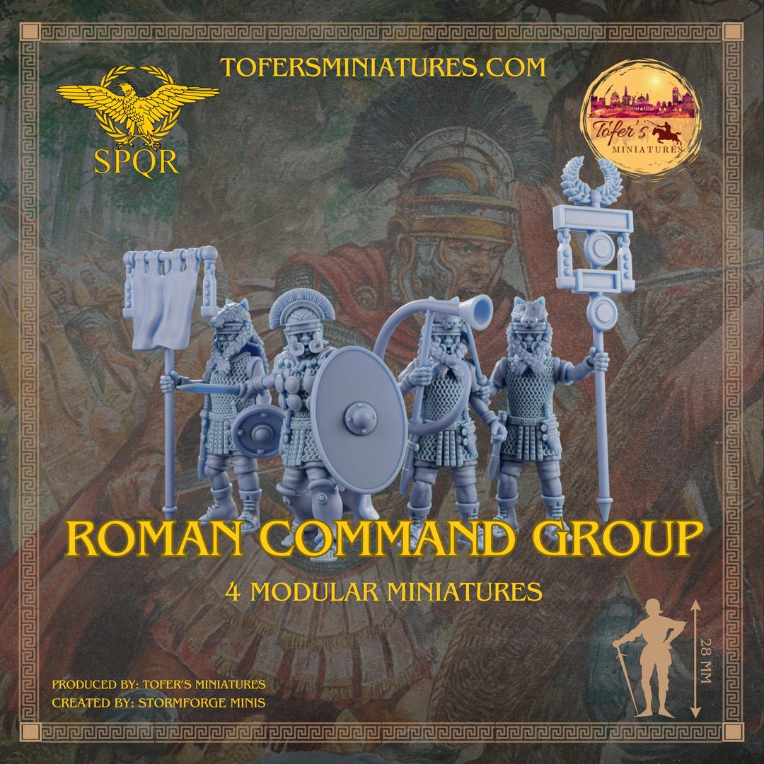 Roman Command Group Modular Miniatures. 28 Mm Miniatures (set of 4) - Etsy