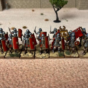 PAINTED Roman Empire Legionaries With Gladius. 28 Mm Miniatures (set of ...