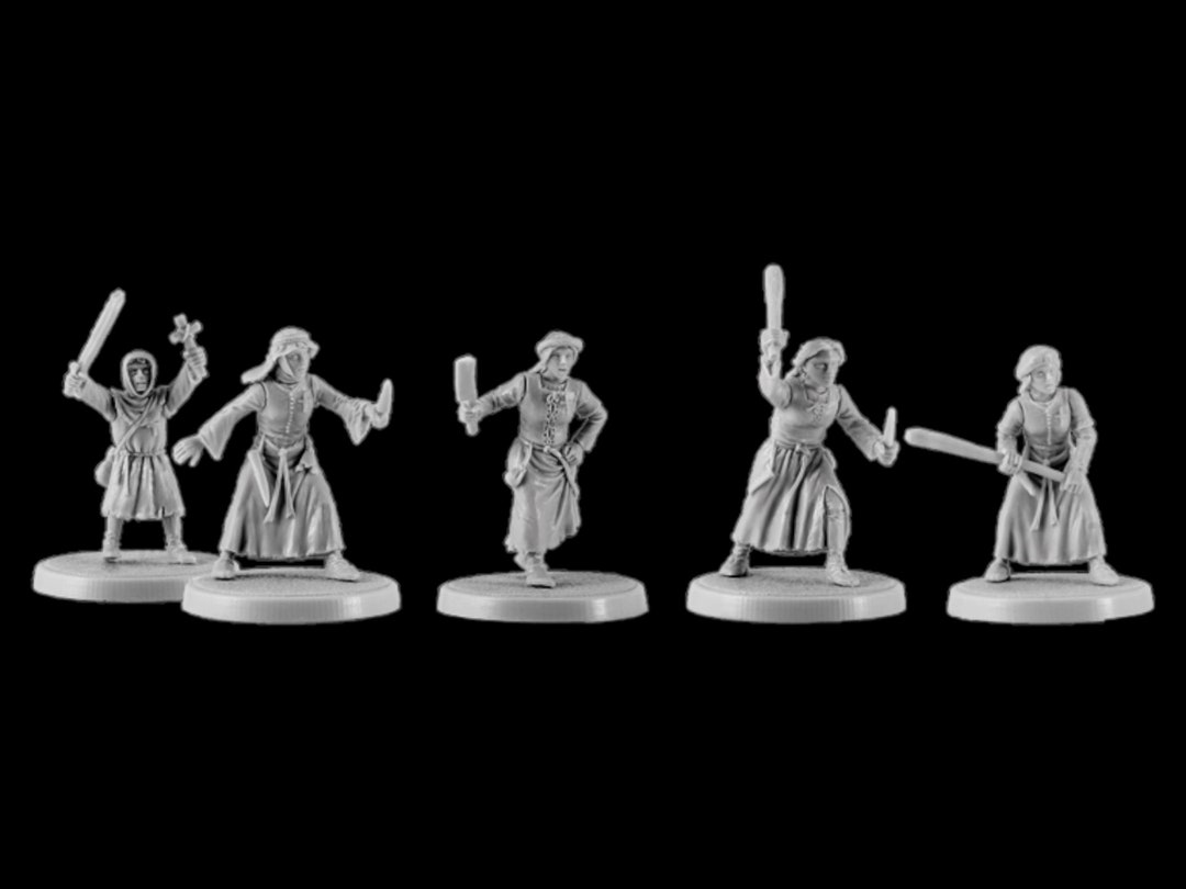 Set of 5 Crusaders Pilgrims 3. 28 Mm Miniatures (set #6) - Etsy