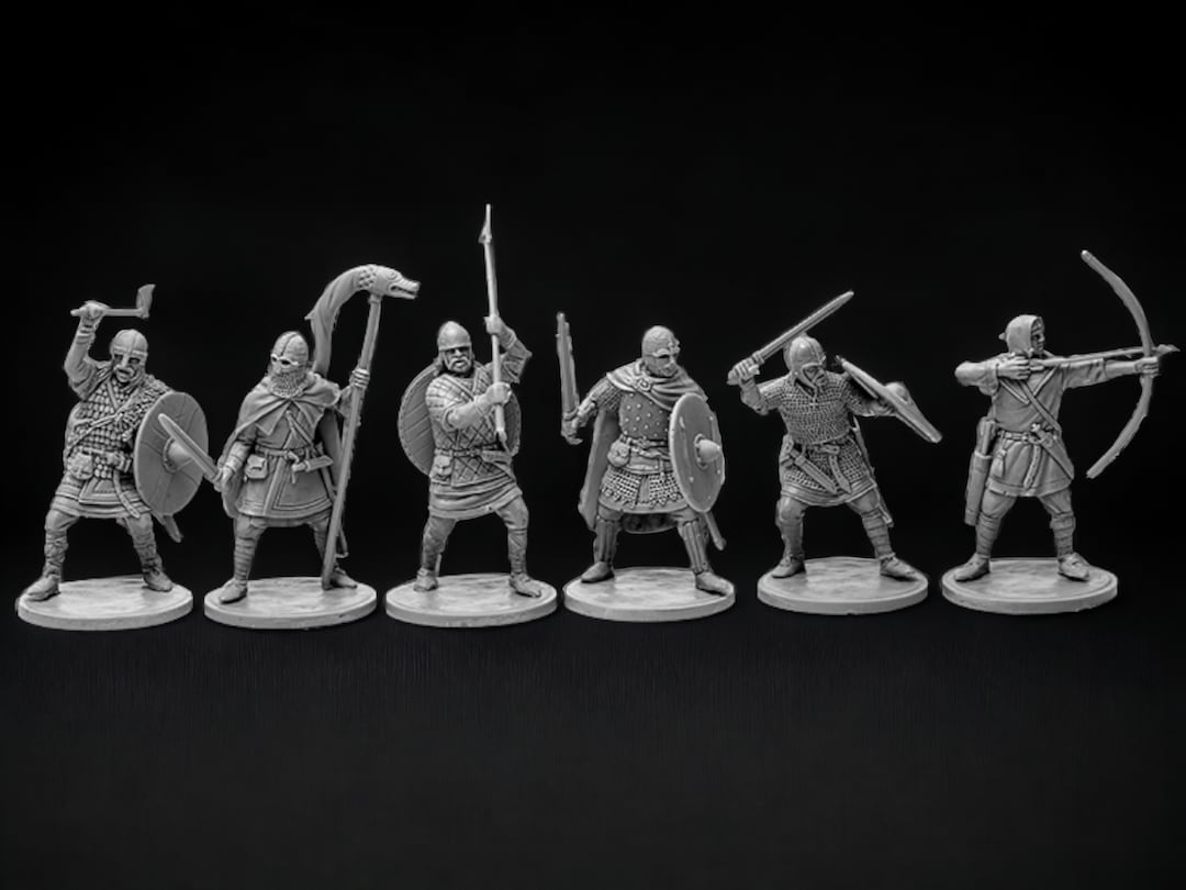 Set of 6 the Anglo-saxons. 40 Mm Miniatures - Etsy