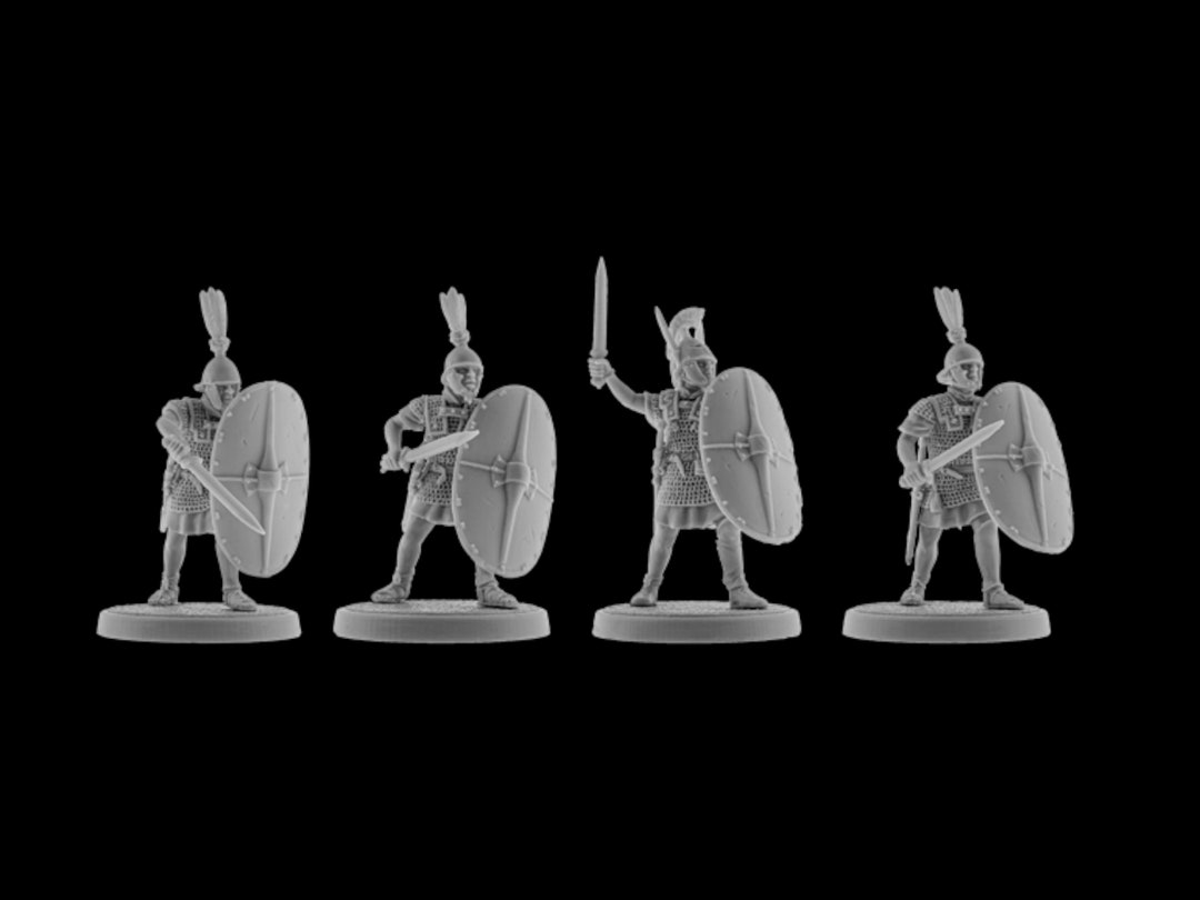 Set of 4 Roman Triarii. 28 Mm Miniatures - Etsy
