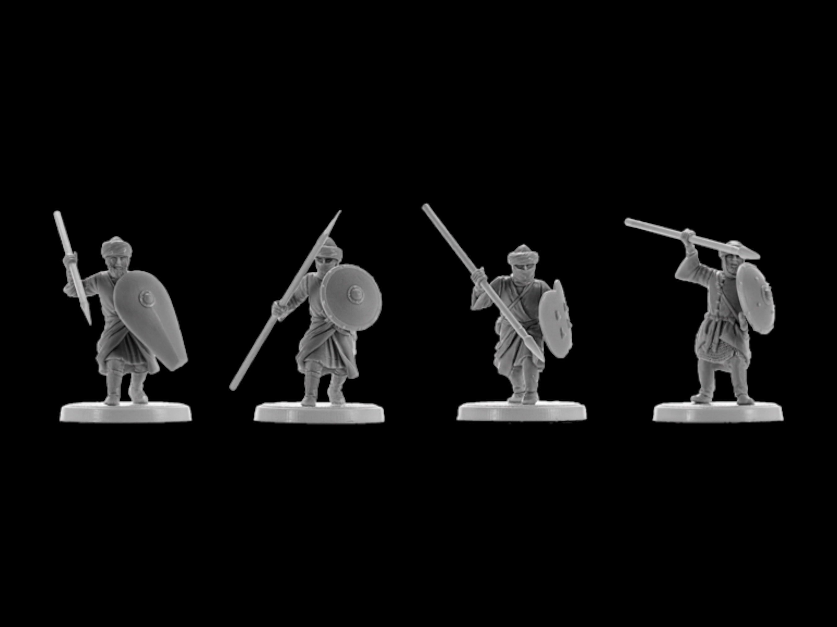 Set of 4 Arab Infantry. 28 Mm Miniatures - Etsy