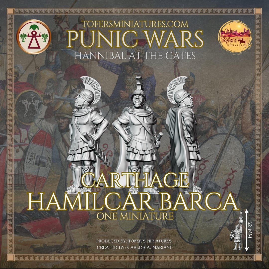Hamilcar Barca. Carthage. Punic Wars: Hannibal at the Gates. 28 Mm ...