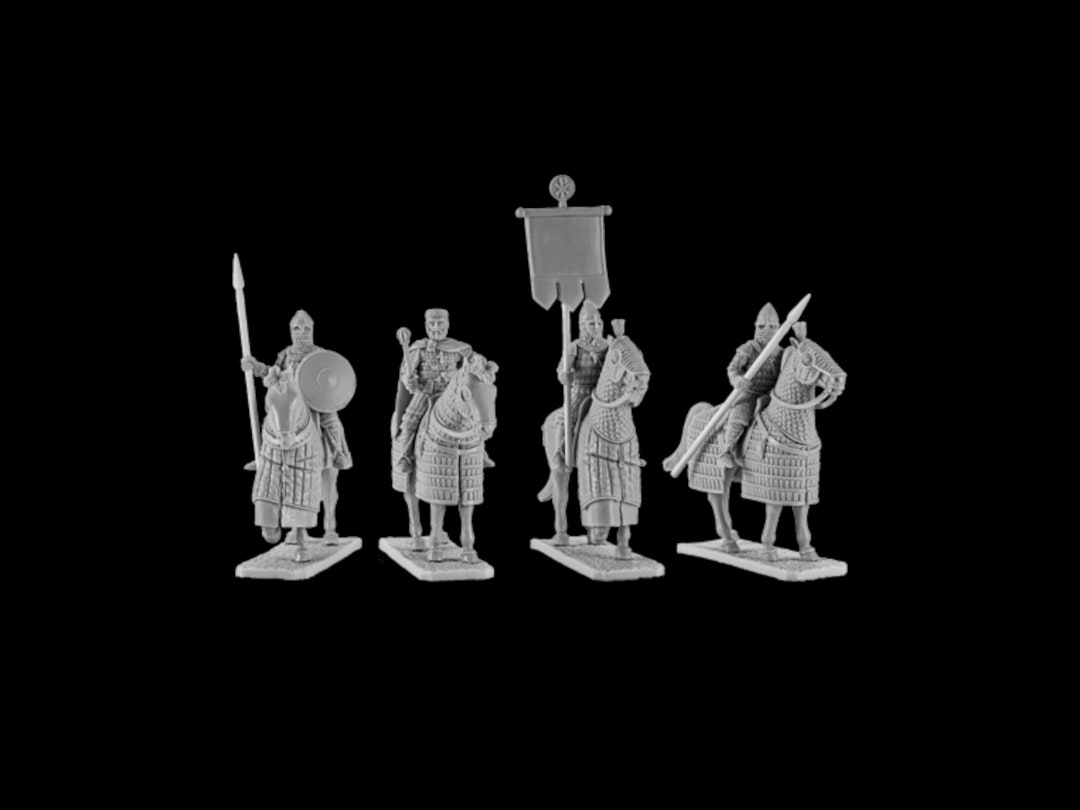 Set of 4 Byzantine Mounted Command. 28 Mm Miniatures - Etsy