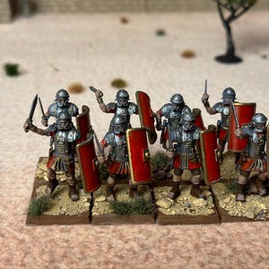 PAINTED Roman Empire Legionaries With Gladius. 28 Mm Miniatures (set of 12) Ideal for Games Like ...