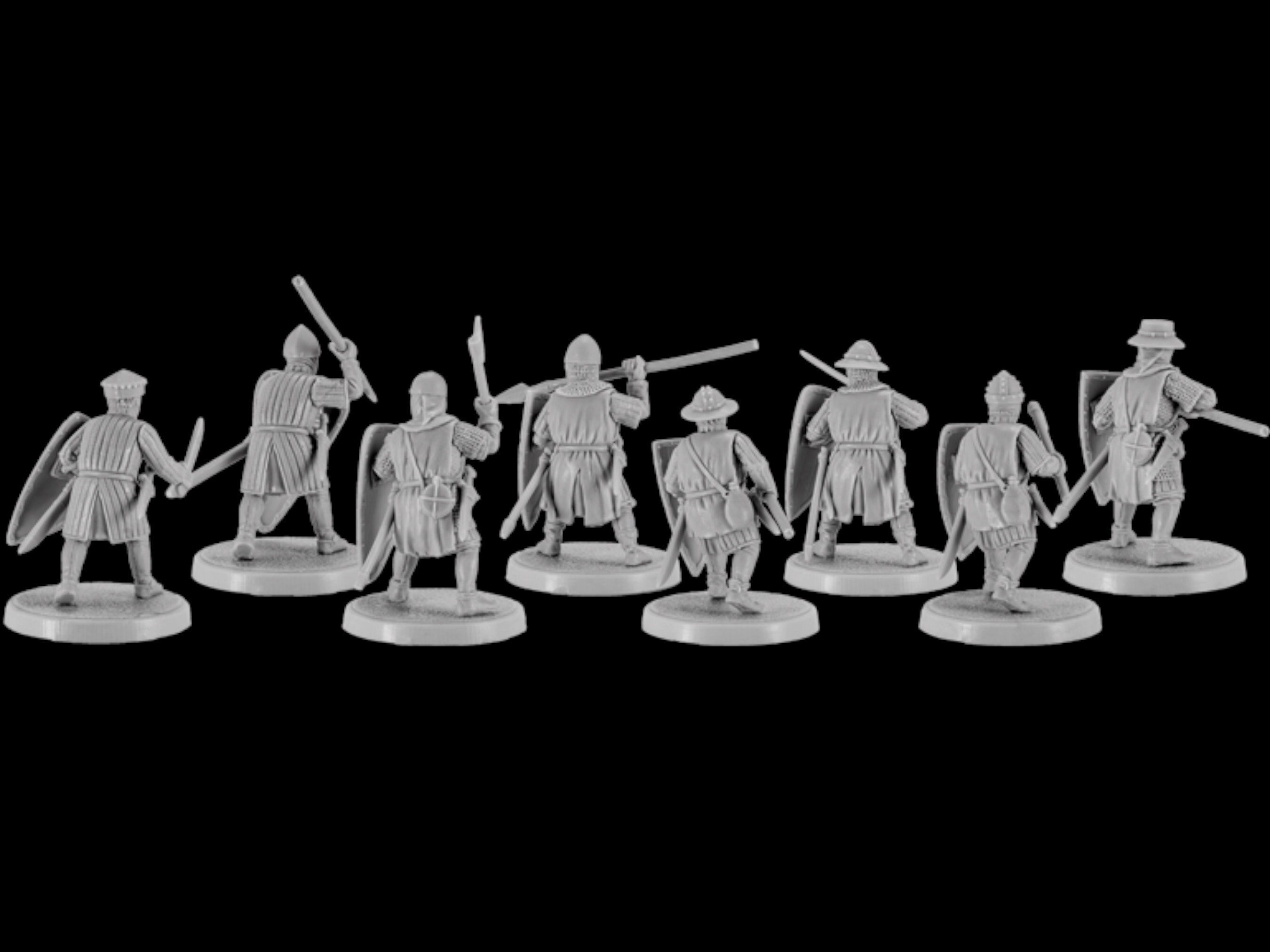 Set of 8 Crusaders. 28 Mm Miniatures Set 2 - Etsy