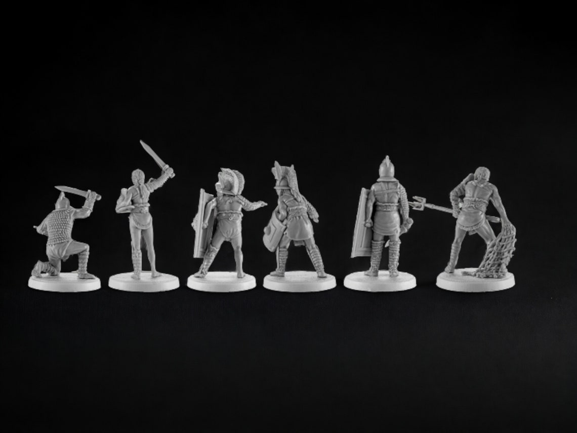 Set of 6 Gladiators. 40 Mm Miniatures - Etsy