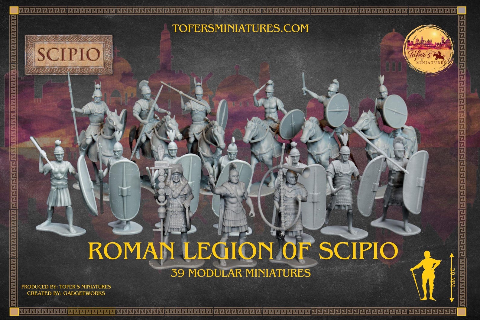 Roman Legion of Scipio. 28 Mm Miniatures Set of 39 Miniatures - Etsy