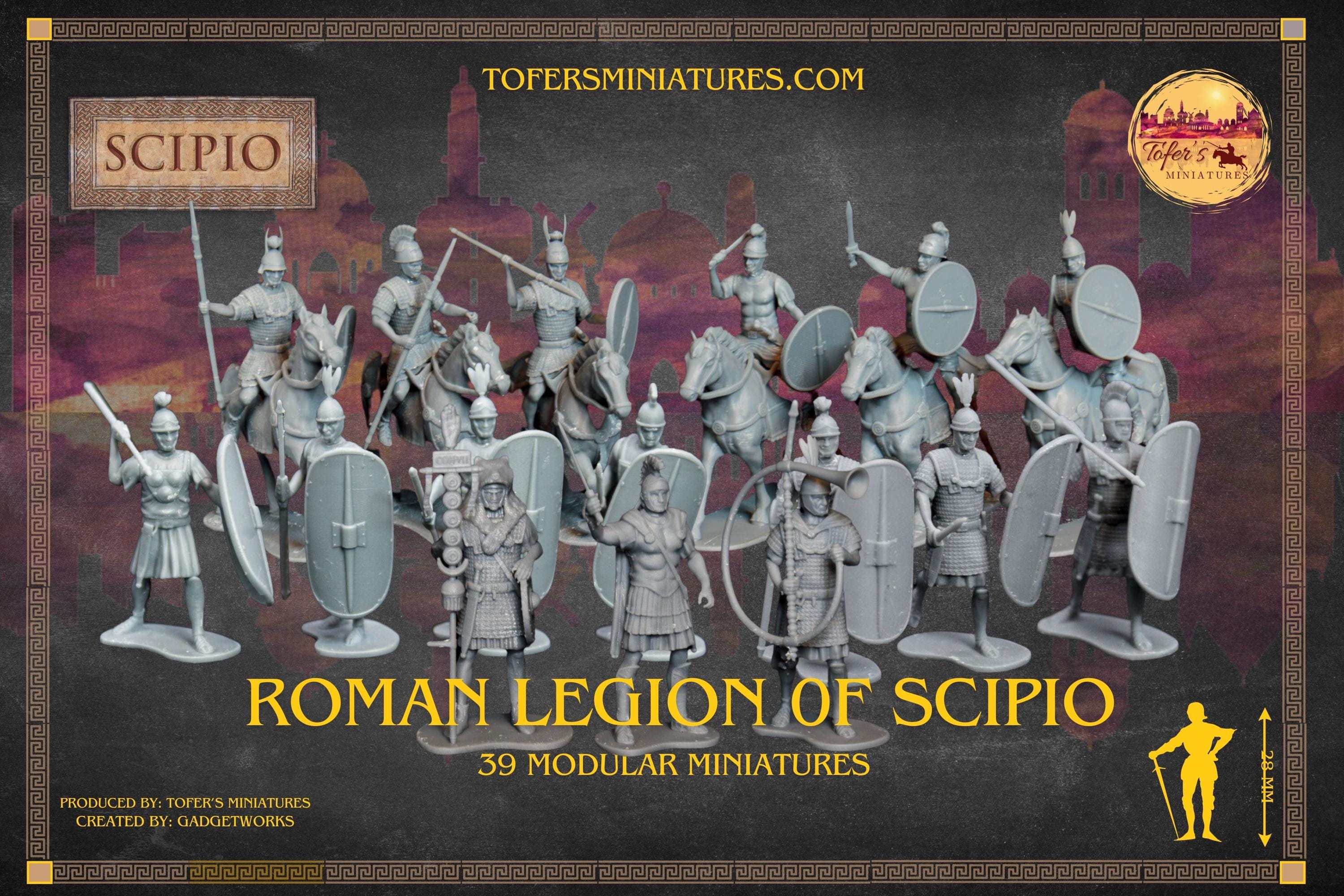 Roman Legion of Scipio. 28 Mm Miniatures Set of 39 Miniatures - Etsy