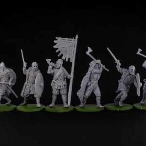 Set of 6 Vikings. 40 Mm Miniatures - Etsy