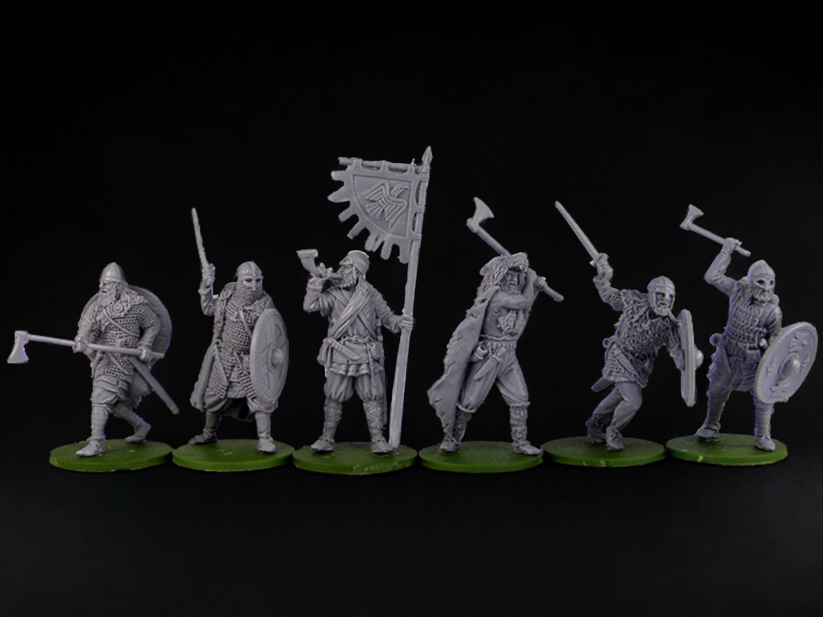 Set of 6 Vikings. 40 Mm Miniatures - Etsy