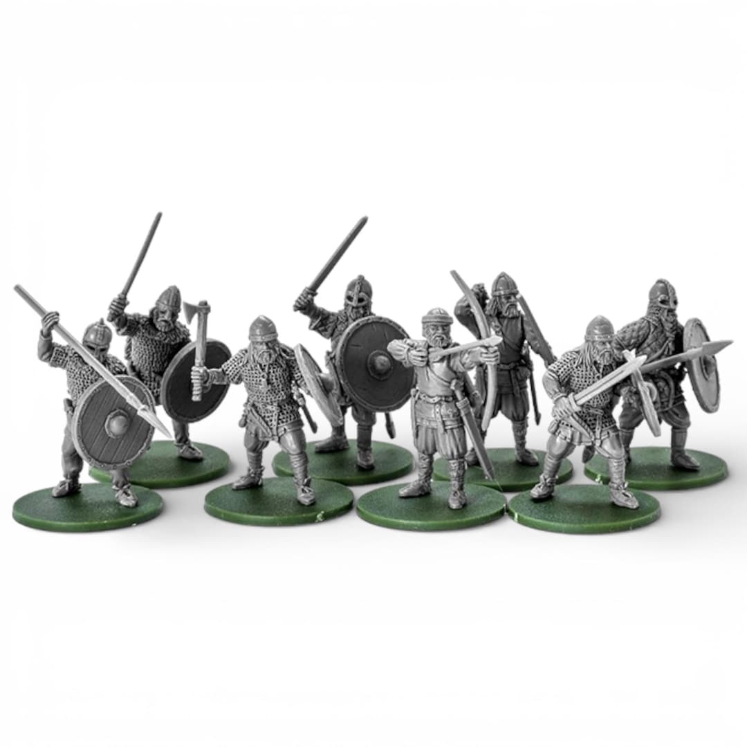 Set of 8 Vikings. 28 Mm Miniatures Set 1 - Etsy