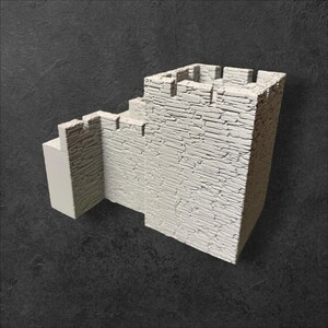 Medieval Tower With the Wall. 28mm Scale. Modular Castle - Etsy
