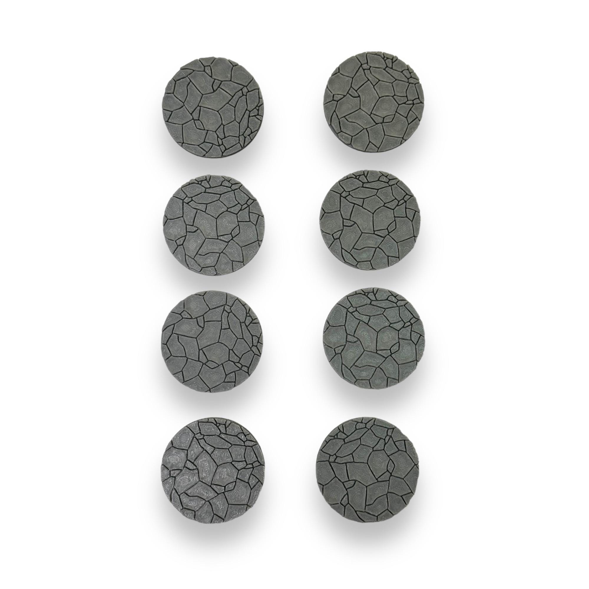 Set of 8 Cracked Desert Bases, Terrain Scenery for Tabletop Miniatures ...