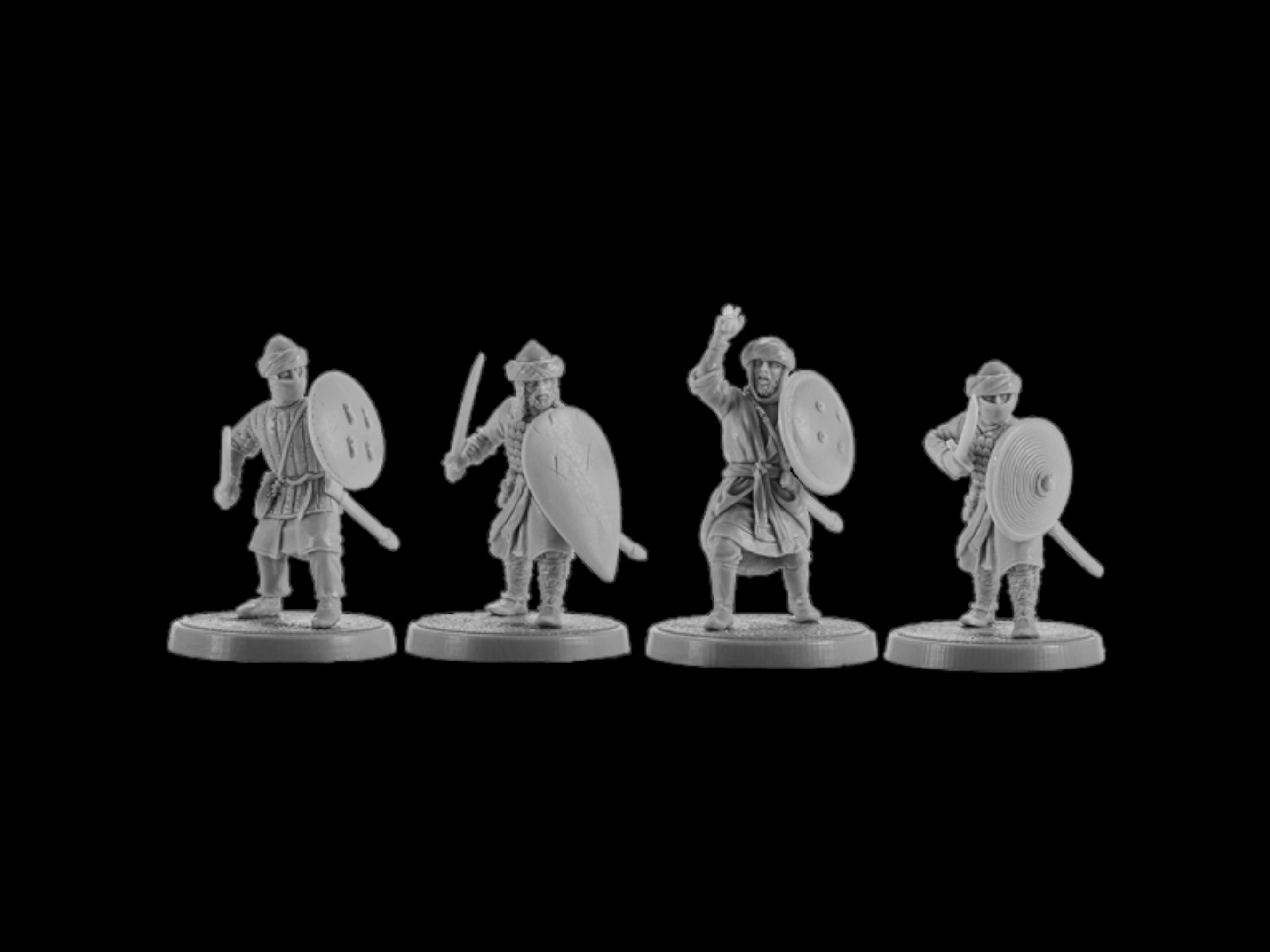 Set of 4 Arab Infantry. 28 Mm Miniatures (set #2) - Etsy