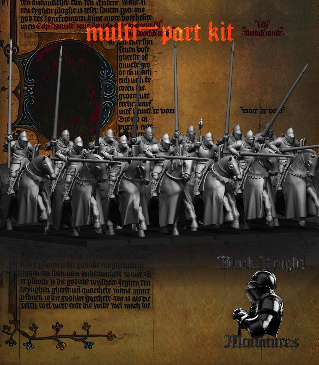 15th Century - Holy Roman Empire Mounted Knights MULTI-PART KIT. 28 Mm ...