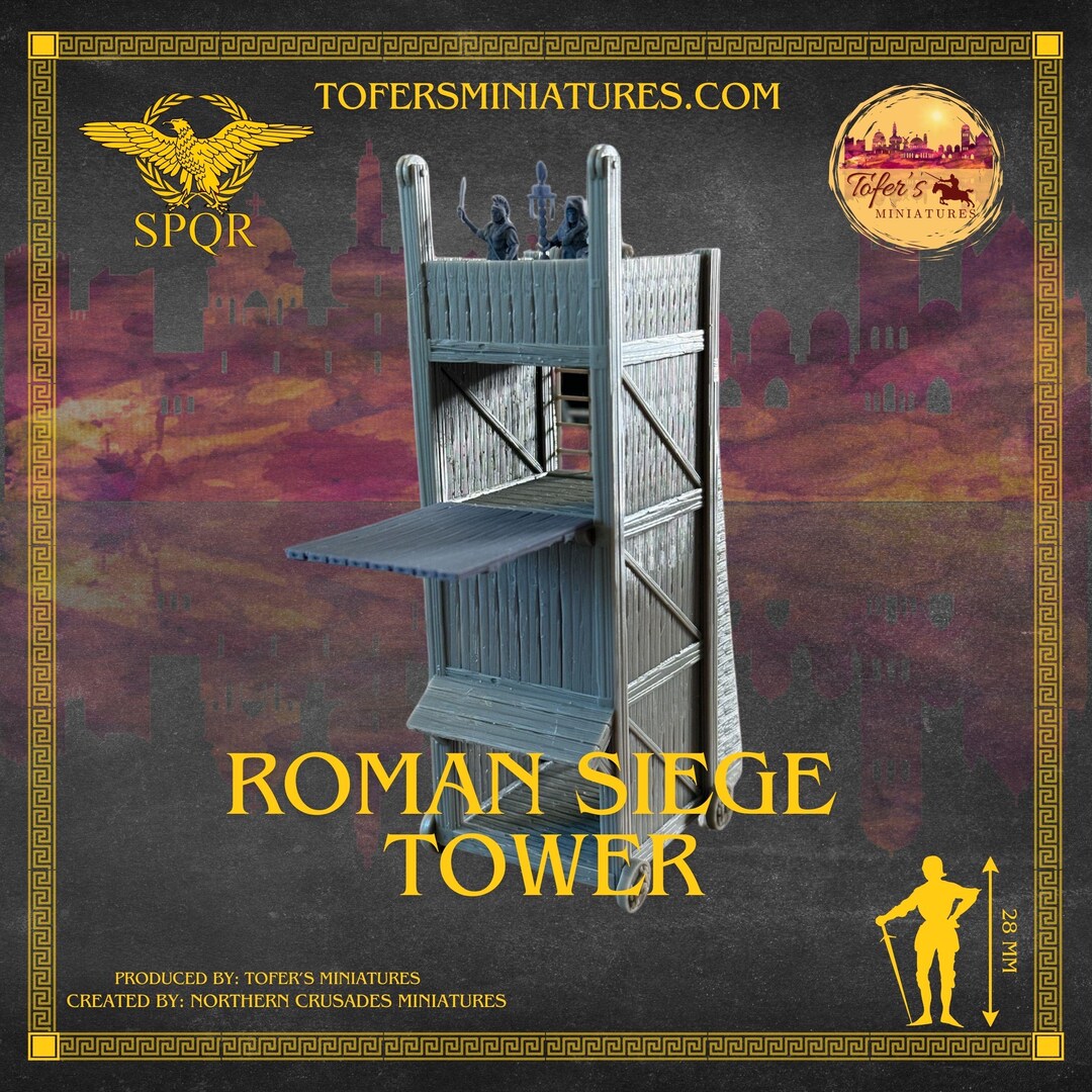 Roman Siege Tower. 28 Mm Scale - Etsy
