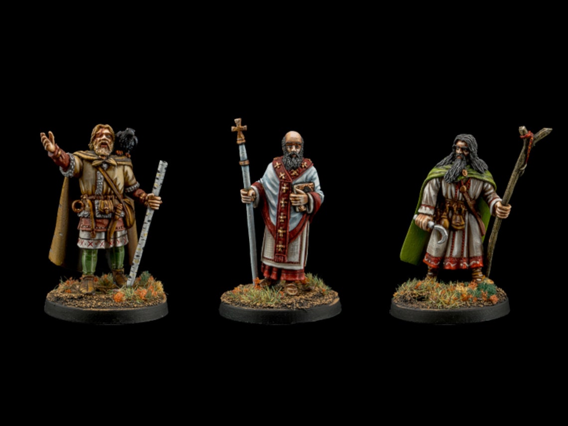 Set of 3 Priests. 28 Mm Miniatures - Etsy