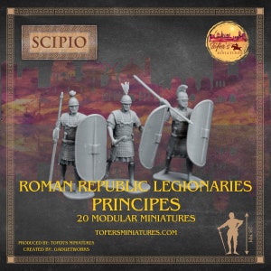 Principes. Roman Republic Legionaries. 20 Modular Miniatures. 28 Mm ...
