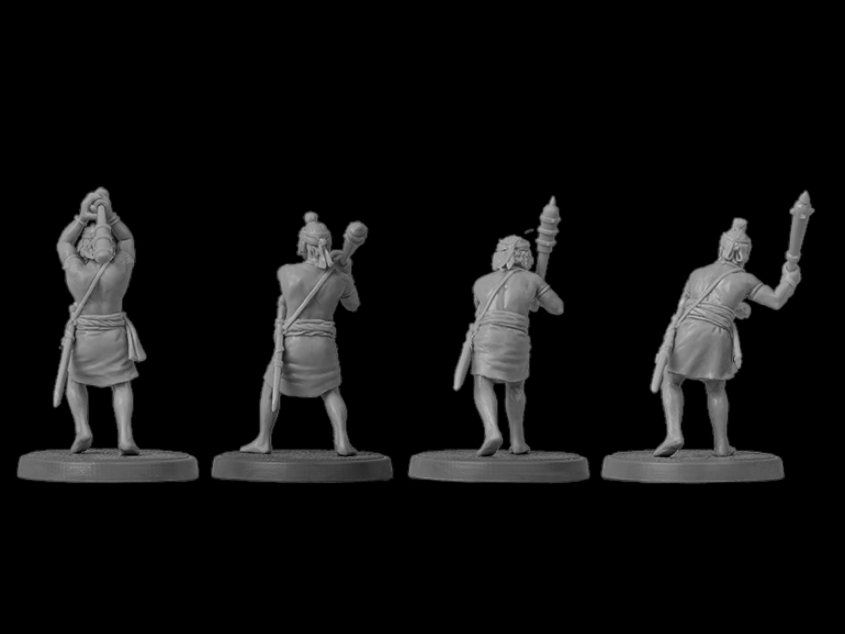 Set of 4 Indian Infantry. 28 Mm Miniatures - Etsy