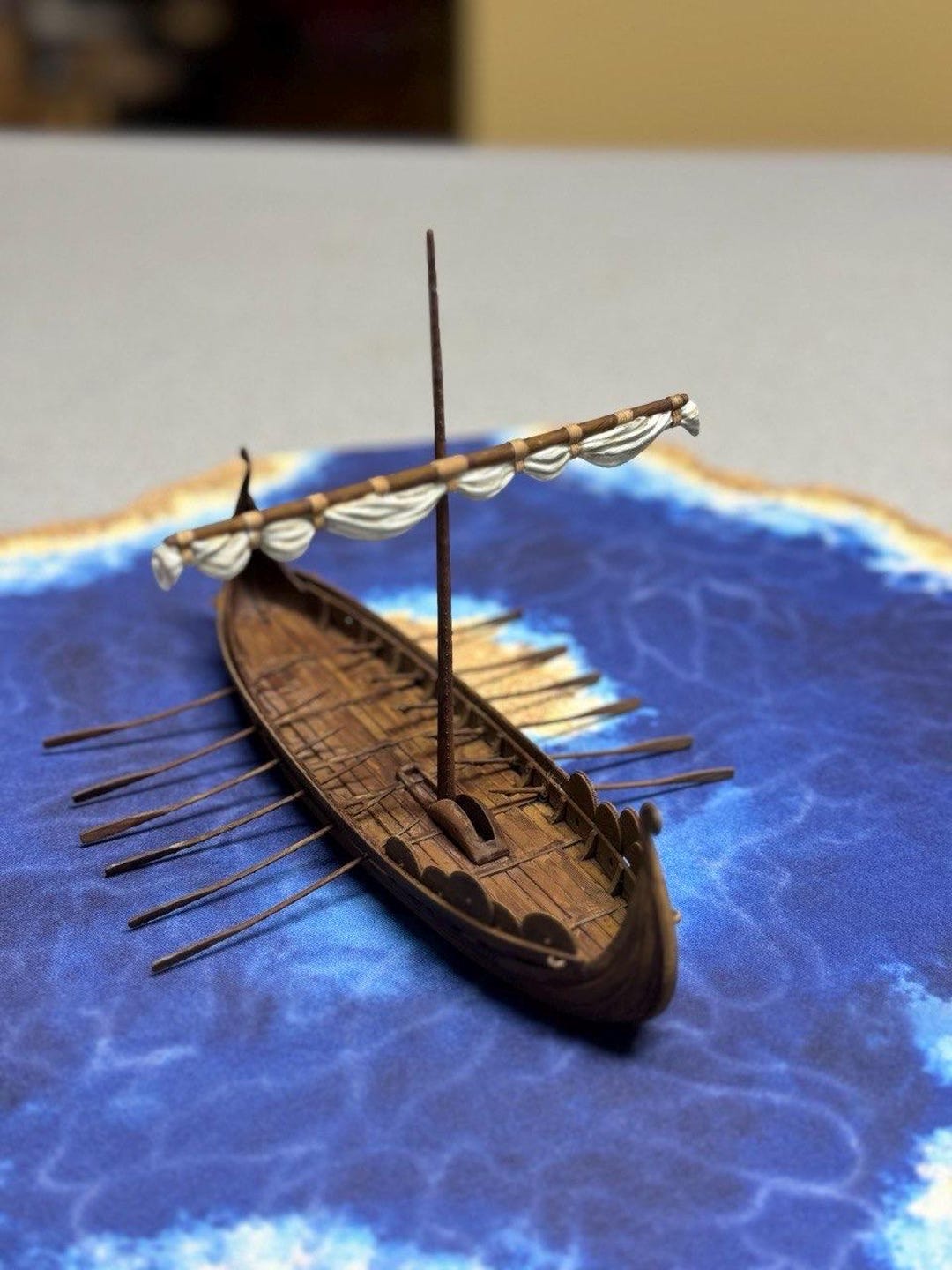 Hand Painted Viking Ship Longboat . 28 Mm Scale - Etsy