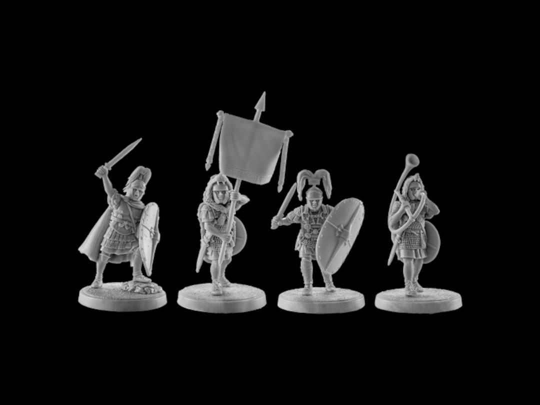 Set of 4 Roman Command. 28 Mm Miniatures - Etsy
