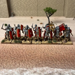PAINTED Roman Empire Legionaries With Gladius. 28 Mm Miniatures (set of 12) Ideal for Games Like ...