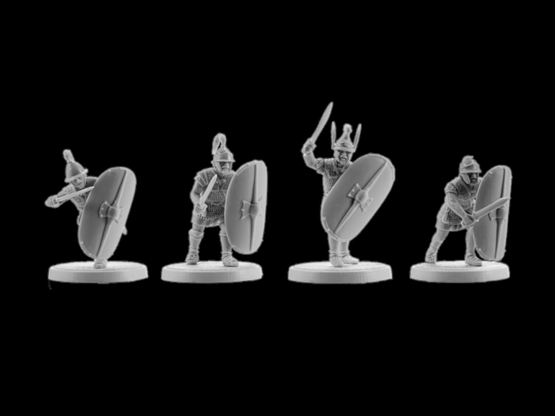 Set of 4 Carthage Carthaginian Warriors. 28 Mm Miniatures - Etsy