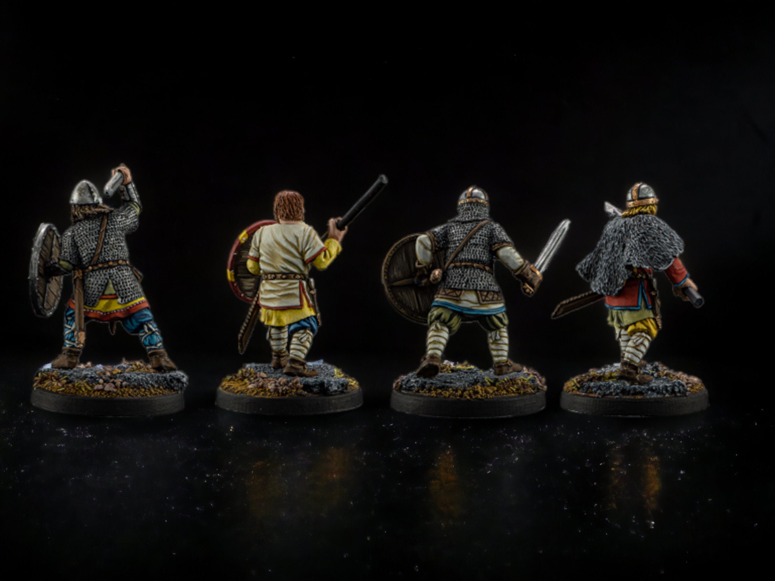 Set of 4 Vikings. 28 Mm Miniatures Set 6 - Etsy