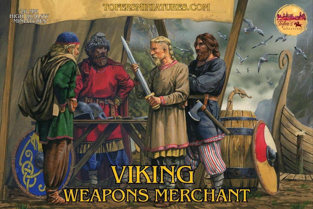Viking Weapons Merchant. 28 Mm, 32 Mm, 40mm, 54mm, 75mm Miniatures. for ...