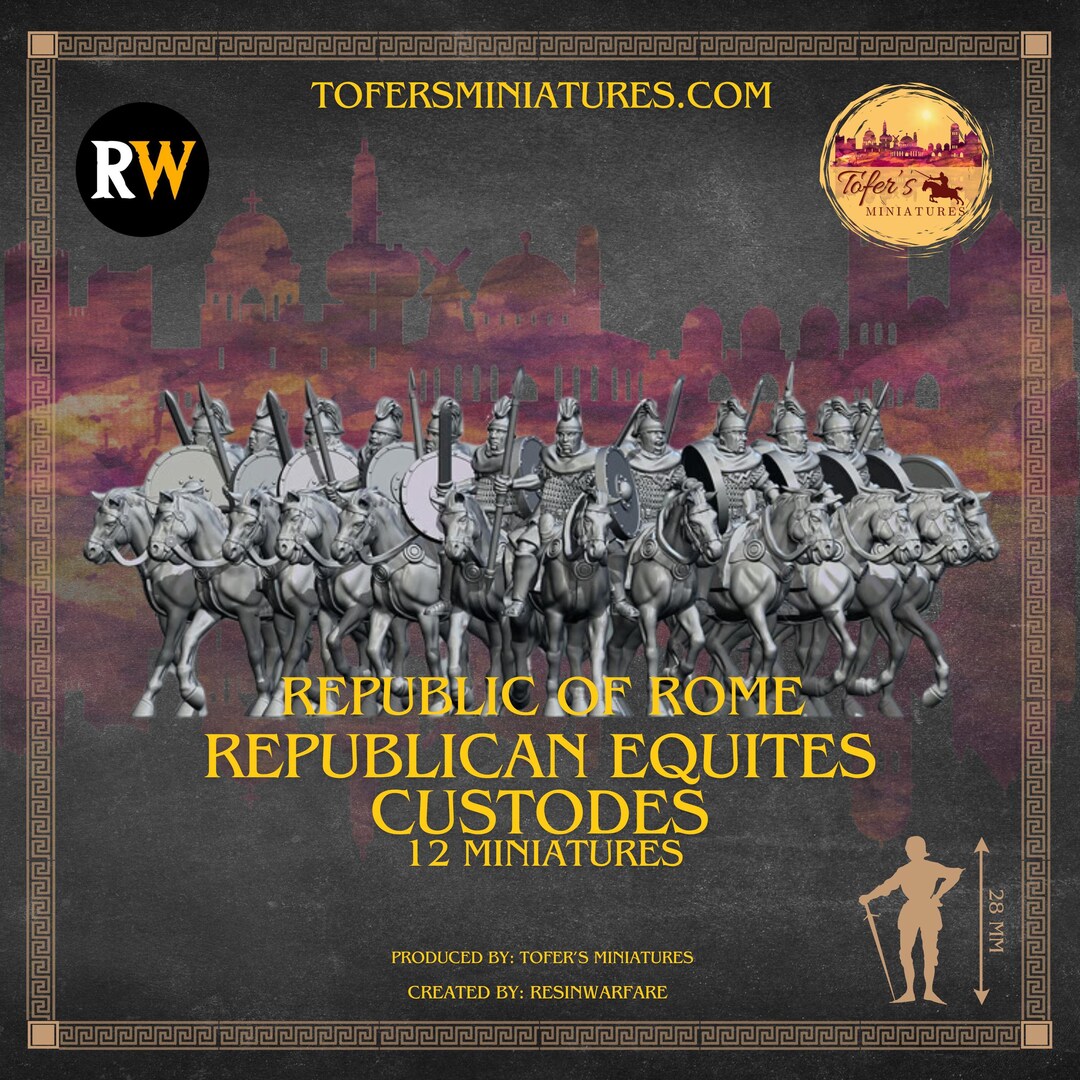 Republican Equites Custodes. Republic of Rome. 28 Mm Miniatures Set of ...