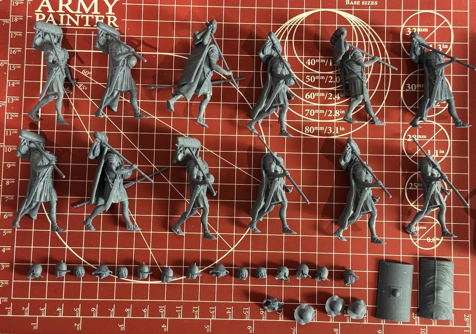 Roman Imperial Legionaries. Marching. 40 Mm Miniatures (set of 10 ...