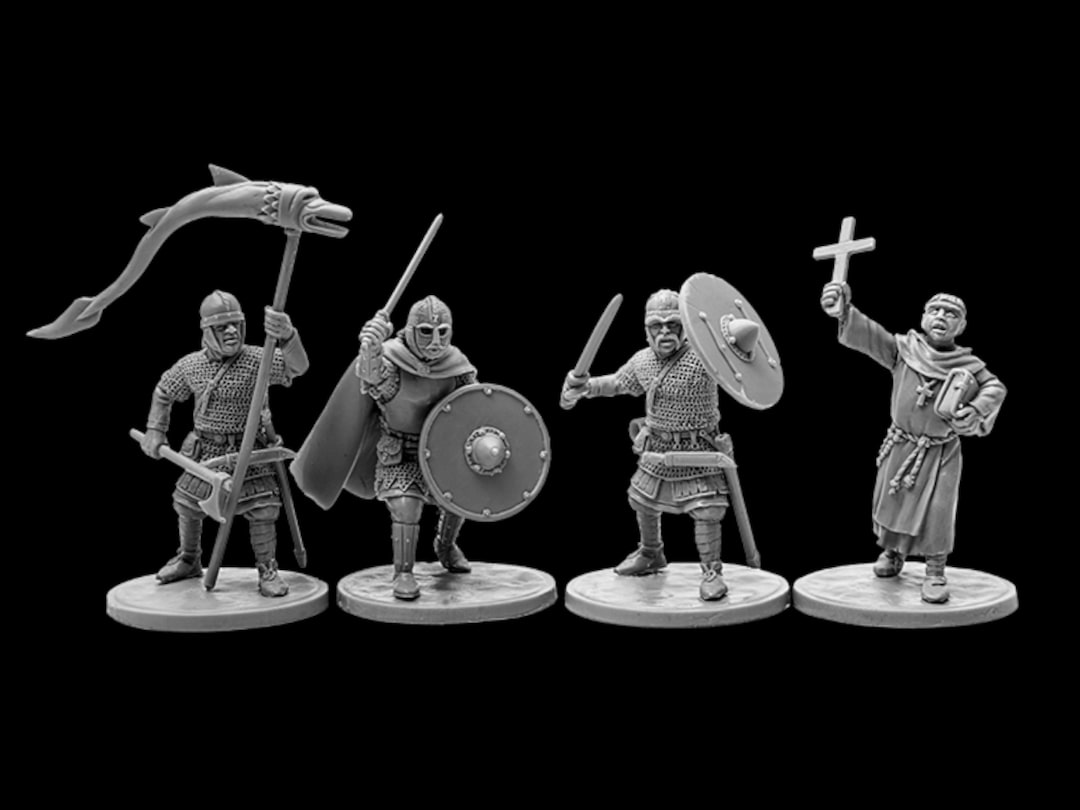 Set of 4 the Anglo-saxons. 28 Mm Miniatures Set 2 - Etsy