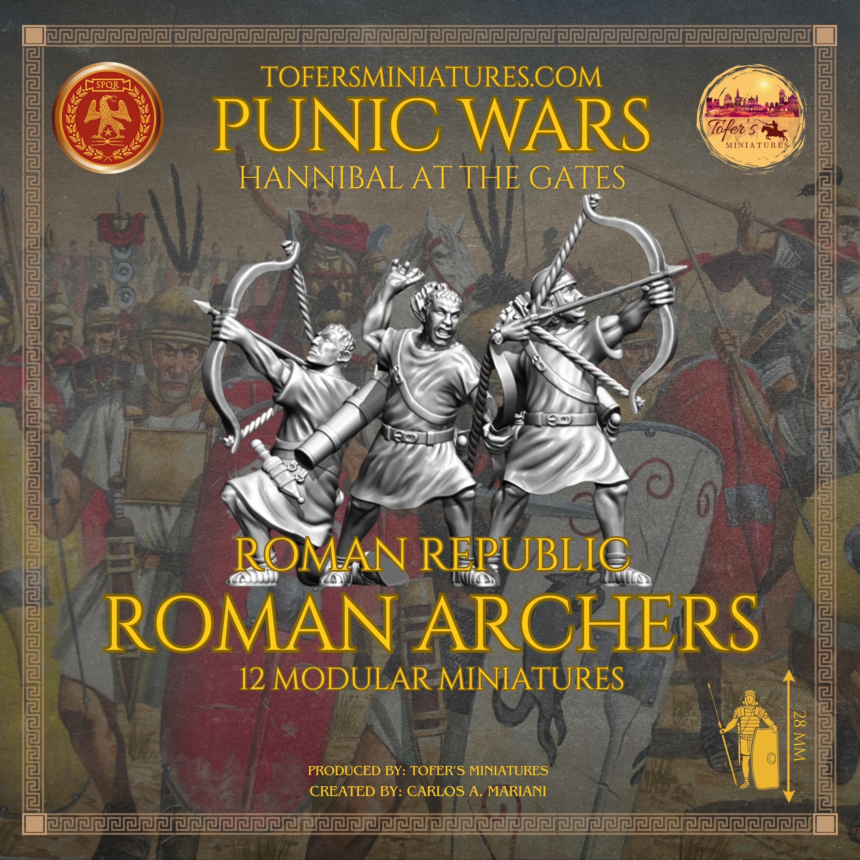 Roman Republic Archers. Republic of Rome. 15 Mm, 28 Mm, 32 Mm, 40 Mm ...