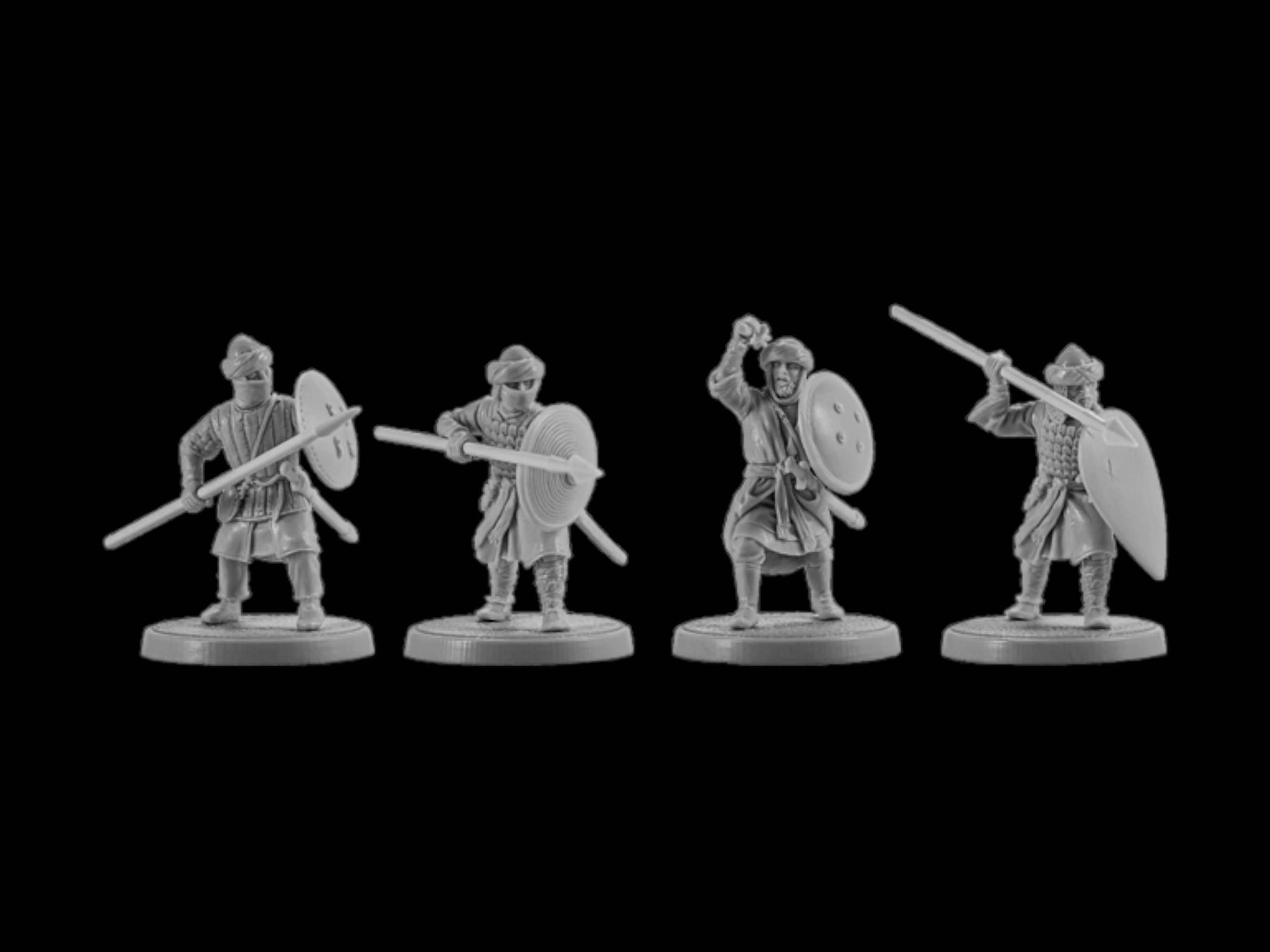 Set of 4 Arab Infantry. 28 Mm Miniatures (set #2) - Etsy