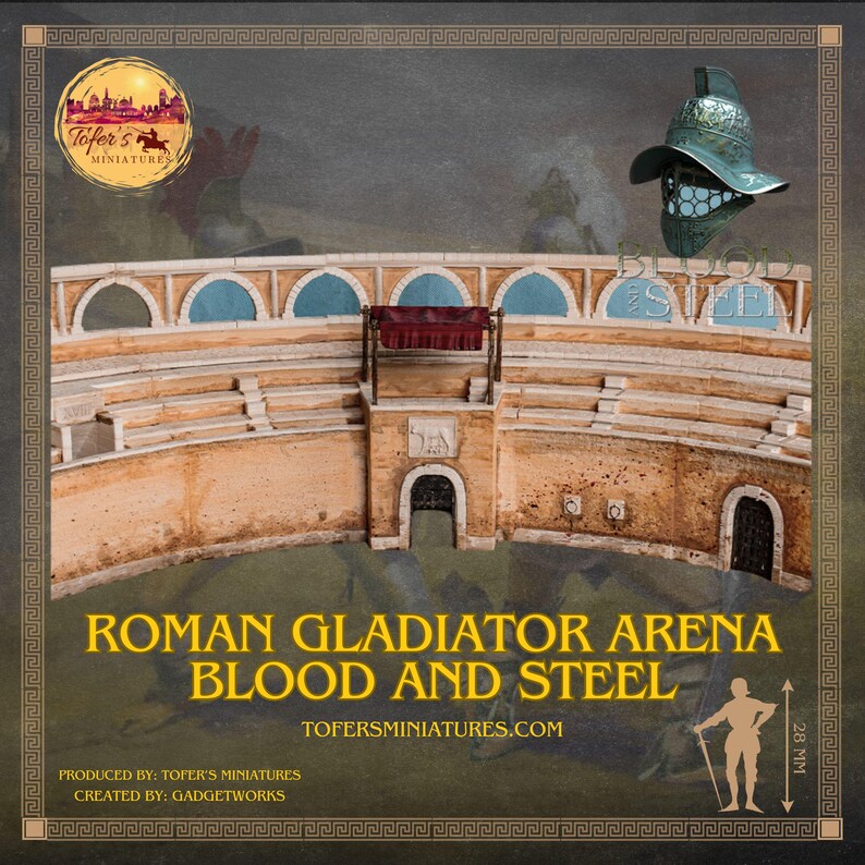 Roman Gladiator Arena Blood and Steel Gladiators. Modular Colosseum. 28 ...