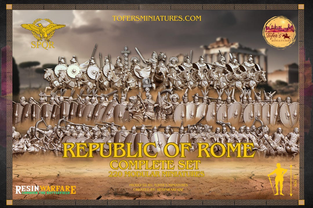 Republic of Rome. Complete Set. 28 Mm Miniatures Set of 220 Miniatures ...