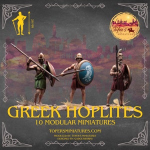 Greek Hoplites (unarmoured) Modular Miniatures. 28 Mm Miniatures (set ...