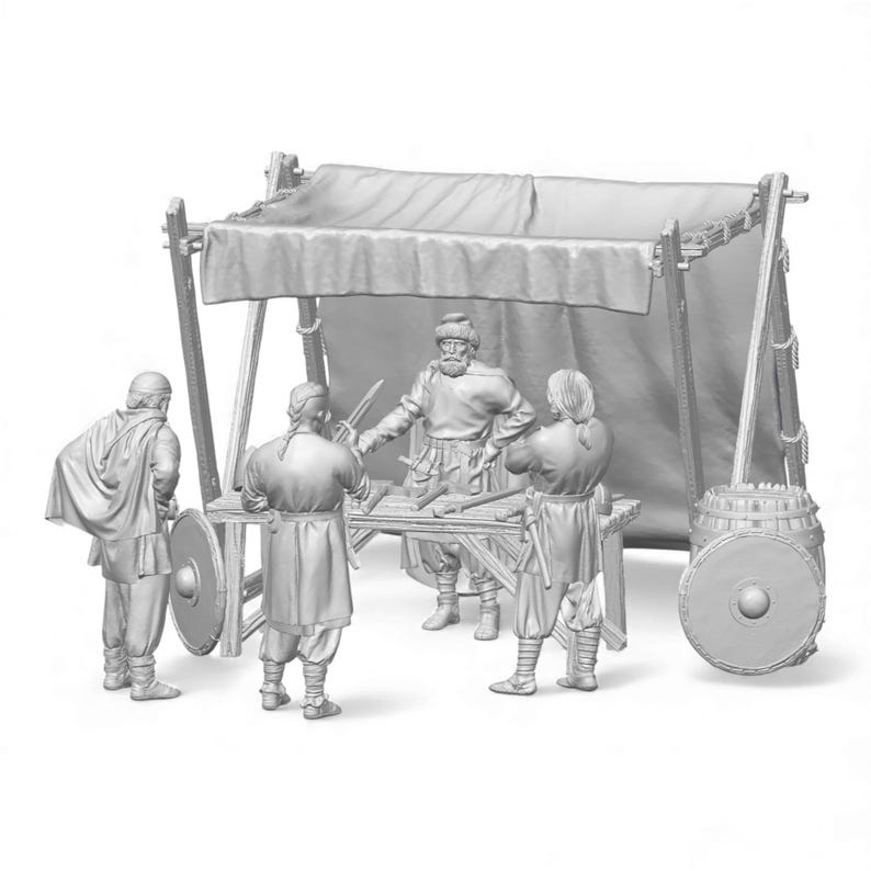 Viking Weapons Merchant. 28 Mm, 32 Mm, 40mm, 54mm, 75mm Miniatures. for ...