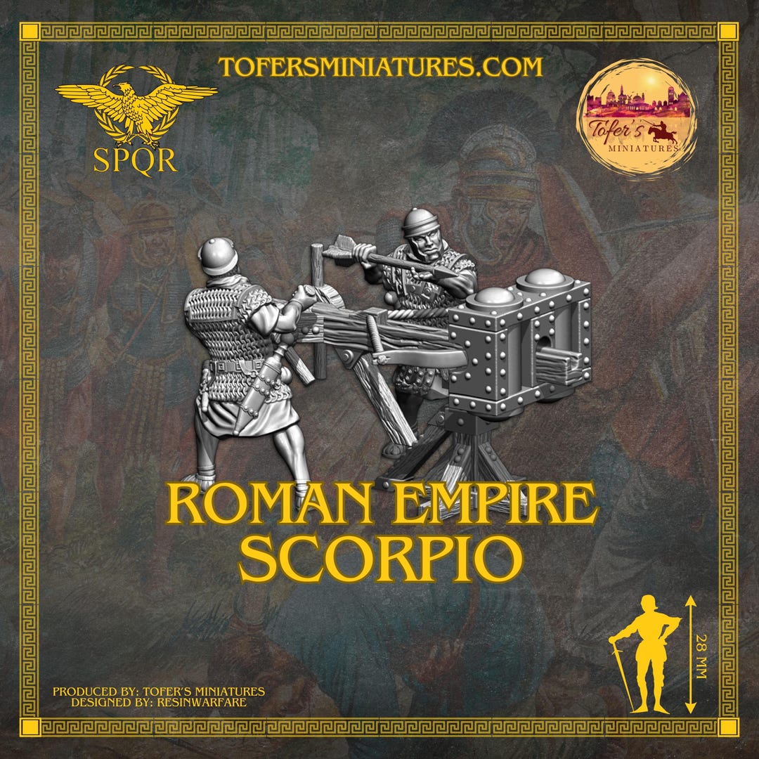 Roman Empire Artillery: Scorpio. 28 Mm Miniatures Ideal for Games Like ...